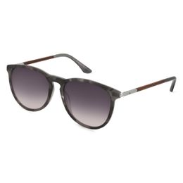 Woodfellas 11733 JORD | Unisex-Sonnenbrille | Fassung: Vollrand, Rund, Acetat, Grau | Glasfarbe: Grau Verlaufend