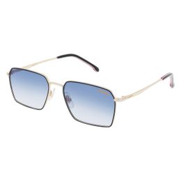 Carrera 356/S | Herren-Sonnenbrille | Fassung: Vollrand, Eckig, Edelstahl, Gold Schwarz | Glasfarbe: Blau