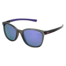Julbo SPARK | Unisex-Sonnenbrille | Fassung: Vollrand, Rund, Kunststoff, Grau Violett | Glasfarbe: Grau