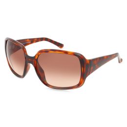 Fielmann LD 036 SUN CL JASMIN | Damen-Sonnenbrille | Fassung: Vollrand, Quadratisch, Acetat Spritzguss, Havanna Gl&auml;nzend | Glasfarbe: Braun Verlaufend