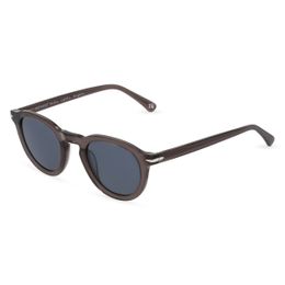 Botaniq 7017 | Herren-Sonnenbrille | Fassung: Vollrand, Panto, Metall, Grau Transparent | Glasfarbe: Grau