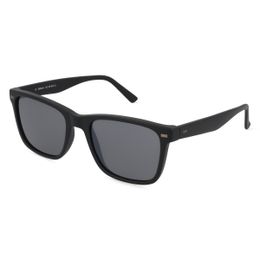 Fielmann MC 561 SUN CL VINCENT | Herren-Sonnenbrille | Fassung: Vollrand, Quadratisch, Propionat, Schwarz Matt | Glasfarbe: Grau Spiegel Silber
