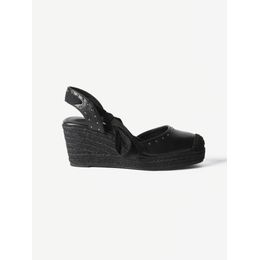 KOROSHI Sandalen mit hohem Ledereffekt in Schwarz | Gr.: 40