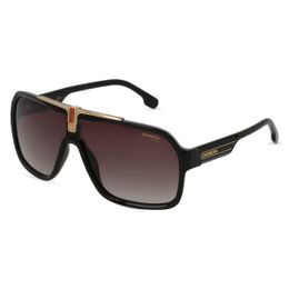 Carrera 1014/S | Herren-Sonnenbrille | Fassung: Vollrand, Monoscheibe, Kunststoff, Schwarz Gl&auml;nzend | Glasfarbe: Braun Verlaufend