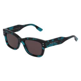 Gucci GG1217S | Unisex-Sonnenbrille | Fassung: Vollrand, Quadratisch, Kunststoff, Havanna Gr&uuml;n | Glasfarbe: Grau