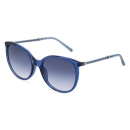 Escada ESCSESD49 | Damen-Sonnenbrille | Fassung: Vollrand, Butterfly, Kunststoff, Blau Transparent | Glasfarbe: Blau