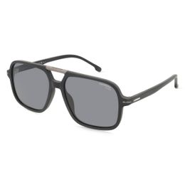 Carrera Carrera 350/S | Herren-Sonnenbrille | Fassung: Vollrand, Eckig, Acetat, Schwarz Matt | Glasfarbe: Grau