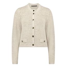 Betty Barclay Strick-Cardigan mit aufgesetzten Taschen in Grau Beige | Gr.: 42