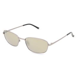 Fielmann BD 608 SUN CL NEO | Unisex-Sonnenbrille | Fassung: Vollrand, Quadratisch, Edelstahl, Gun Gl&auml;nzend | Glasfarbe: Grau Spiegel Gold