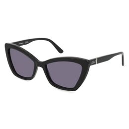K by KARL LAGERFELD Karl Lagerfeld KL6105S | Unisex-Sonnenbrille | Fassung: Vollrand, Butterfly, Kunststoff, Schwarz | Glasfarbe: Grau