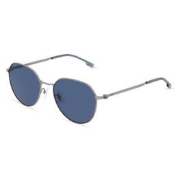 HUGO BOSS Boss 1471/F/SK | Herren-Sonnenbrille | Fassung: Vollrand, Panto, Metall, Gun Gl&auml;nzend | Glasfarbe: Blau