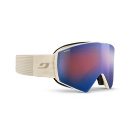 Julbo J7751 | Skibrillen Unisex | Fassung: Kunststoff Beige | Glasfarbe: Orange Spiegel Silber