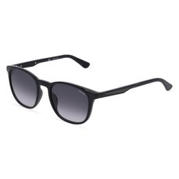 Police POISPLF18 | Unisex-Sonnenbrille | Fassung: Vollrand, Oval, Kunststoff, Schwarz | Glasfarbe: Grau