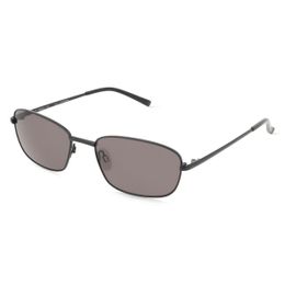 Fielmann BD 608 SUN CL NEO | Unisex-Sonnenbrille | Fassung: Vollrand, Quadratisch, Edelstahl, Schwarz Matt | Glasfarbe: Grau