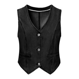 Imily Bela Weste Damen Gr&ouml;&szlig;e L black denim