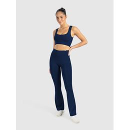 Smilodox Loreen Schlaghose Leggings Flared Seamless Damen Gr&ouml;&szlig;e XL marine