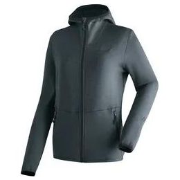 Fleecejacke Maier Sports "Fave W", Damen, Gr. 44, grau (anthrazit), 95% Polyester, 5% Elasthan, Rundhals, Jacken Fleecejacke, Damen Fleece mit verstellbarer Kapuze, atmungsaktiver Zip-Hoodie