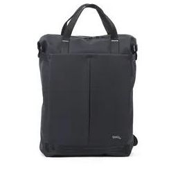 Laptoprucksack vargu "RAJU-pu01", Damen, Gr. B/H/T: 28cm x 43cm x 11,5cm, onesize, schwarz, Polyethylen, Rucks&auml;cke Laptoprucksack, mit recyceltem PET