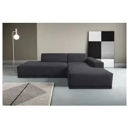Ecksofa WERK2 "Apollo, hoher Sitzkomfort, aktuelles Design, Breite 264cm, L-Form", anthrazit, B:264cm H:70cm T:188cm, 90% Polyester, 10% Nylon, Sofas, Ecksofa, Puristisches Design mit maximalem Komfort