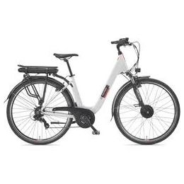 E-Bike Telefunken "Multitalent RC826" Gr. 47, wei&szlig;, schwarz, Elektrofahrr&auml;der, 47cm, 28 Zoll (71,12cm), tiefer Einstieg, 28 Zoll, Pedelec, Elektrofahrrad f&uuml;r Damen u. Herren