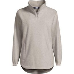 LANDS' END Luxe Fleece-Pullover, Damen,  Beige, Polyester, by Lands' End
