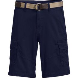 LANDS' END Cargo-Shorts mit G&uuml;rtel, Herren,  Blau, by Lands' End