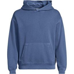 LANDS' END Serious Sweats Kapuzenpullover, Herren,  Blau, Baumwolle, by Lands' End