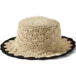 LANDS' END Raffia-Fischerhut, Damen,  Wei&szlig;, Polyester, by Lands' End