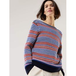 Walbusch Baumwoll-Pullover Nordic Stripe