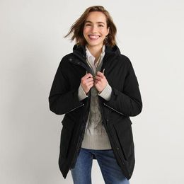 LANDS' END Wasserdichter 3-in-1-Parka Squall, Damen,  Schwarz, Polyester/Nylon, by Lands' End