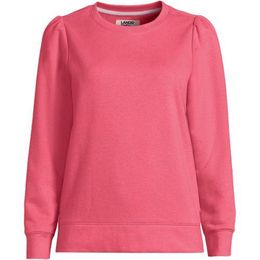 LANDS' END Sweatshirt SERIOUS SWEATS mit Puff&auml;rmeln, Damen,  Pink, Baumwoll-Mischung/Polyester-Mischung, by Lands' End