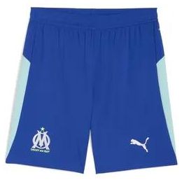 Sporthose Puma "Olympique de Marseille 25/26 Shorts Herren", Gr. XS, Normalgr&ouml;&szlig;en, vivid blau bleu azur, Obermaterial: 100% Polyester, regular fit, Hosen Sporthose