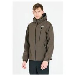 Outdoorjacke WEATHER REPORT "DELTON W-PRO15000", Herren, Gr. XL, braun, 94% Polyester, 6% Elasthan, bedruckt, mehrfarbig, normal, hoch geschlossener Ausschnitt, Jacken Outdoorjacke, ist atmungsaktiv, wasser- und winddicht