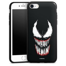 DeinDesign iPhone SE (2022) Handy Slim Case extra d&uuml;nn Silikon Handyh&uuml;lle schwarz H&uuml;lle Official Licensed Product Marvel Venom Silikon Slim Case
