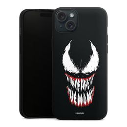 DeinDesign iPhone 15 Plus Handy Premium Silikon H&uuml;lle Handyh&uuml;lle schwarz Case Venom Marvel Official Licensed Product Silikon Premium Case
