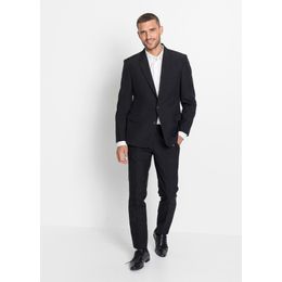 bonprix Anzug Slim Fit (2-tlg.Set), schwarz, Gr.62, Modischer 2teiliger Anzug bestehend aus Sakko und Hose