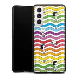DeinDesign Galaxy S21 FE 5G Handy Hard Case Schutzh&uuml;lle schwarz Smartphone Backcover Snoopy Muster Peanuts Hard Case