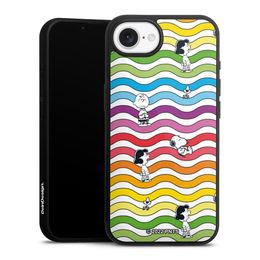 DeinDesign iPhone 16e Handy Gallery Case Handyh&uuml;lle 9H Geh&auml;rtetes Glas R&uuml;ckseite H&uuml;lle Snoopy Muster Peanuts Gallery Case