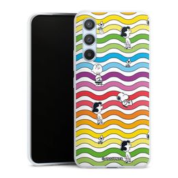 DeinDesign Galaxy A54 5G Handy Slim Case Silikon Handyh&uuml;lle transparent H&uuml;lle extra d&uuml;nn Snoopy Muster Peanuts Silikon Slim Case
