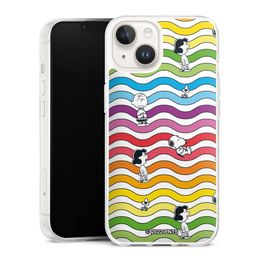 DeinDesign iPhone 14 Handy Silikon H&uuml;lle Case transparent Handyh&uuml;lle Snoopy Muster Peanuts Silikon Case