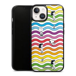 DeinDesign iPhone 14 Handy Silikon H&uuml;lle Case schwarz Handyh&uuml;lle Snoopy Muster Peanuts