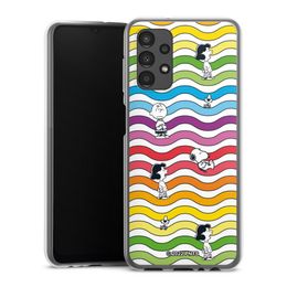DeinDesign Galaxy A13 4G Handy Silikon H&uuml;lle Case transparent Handyh&uuml;lle Snoopy Muster Peanuts Silikon Case