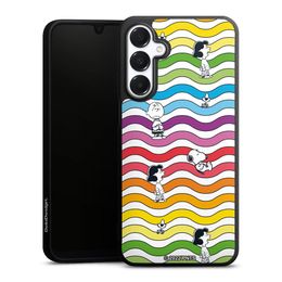 DeinDesign Galaxy A16 5G Handy Premium Silikon H&uuml;lle Handyh&uuml;lle schwarz Case Snoopy Muster Peanuts Silikon Premium Case
