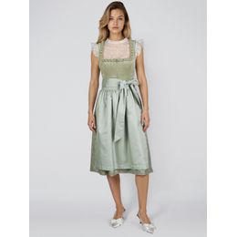 Spieth & Wensky Spieth & Wensky Dirndl 'Hecken' mit feinem Samt Oberteil, in Midil&auml;nge Damen Gr&ouml;&szlig;e 36 mint