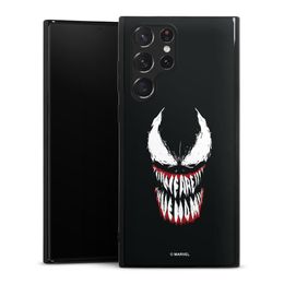 DeinDesign Galaxy S22 Ultra Handy Silikon H&uuml;lle Case schwarz Handyh&uuml;lle Venom Marvel Official Licensed Product