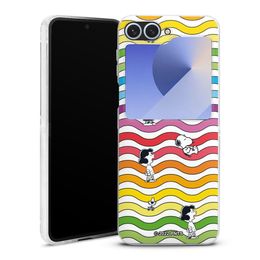 DeinDesign Galaxy Z Flip 6 Handy Hard Case Schutzh&uuml;lle transparent Smartphone Handy H&uuml;lle Muster Peanuts Snoopy Hard Case