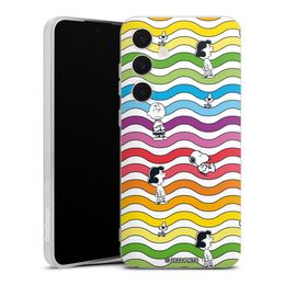 DeinDesign Galaxy S24 FE 5G Handy Silikon H&uuml;lle Case transparent Handyh&uuml;lle Snoopy Muster Peanuts Silikon Case