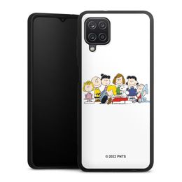 DeinDesign Galaxy A12 Handy Premium Silikon H&uuml;lle Handyh&uuml;lle schwarz Case Merchandise Kindheit Peanuts Silikon Premium Case