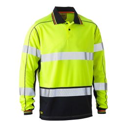 Bisley HI VIS Longsleeve Poloshirt Gelb / 3XL