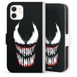 DeinDesign iPhone 12 mini Handy Klapph&uuml;lle Handyh&uuml;lle aus Kunst Leder wei&szlig; Flip Case Venom Marvel Official Licensed Product Sideflip mit Lasche